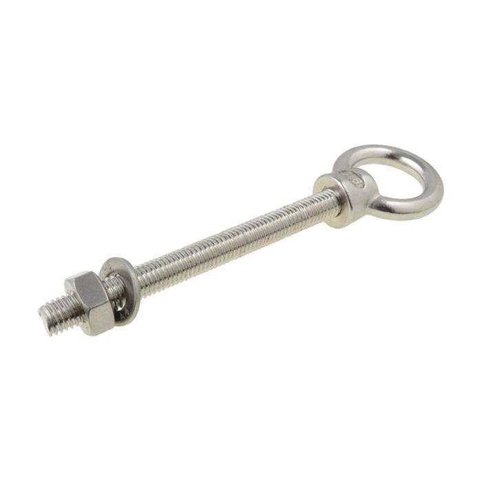 Qty 5 Collar Eye Bolt Kit M10 x 100mm Stainless A4-70 G316 c/w Nut ...