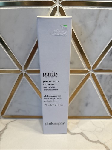 Philosophy Purity Made Simple Pore Extractor Clay Mask- 2.5 fl oz New ...