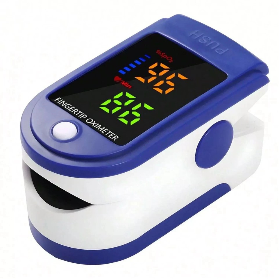 Finger Pulse Oximeter Blood Oxygen Saturation Meter SpO2 Heart Rate ...