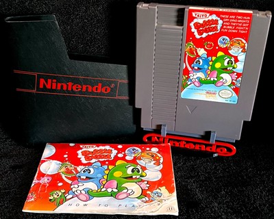 1986 BUBBLE BOBBLE • WORKING w/BOOK • VINTAGE NES NINTENDO VIDEO GAMES ...