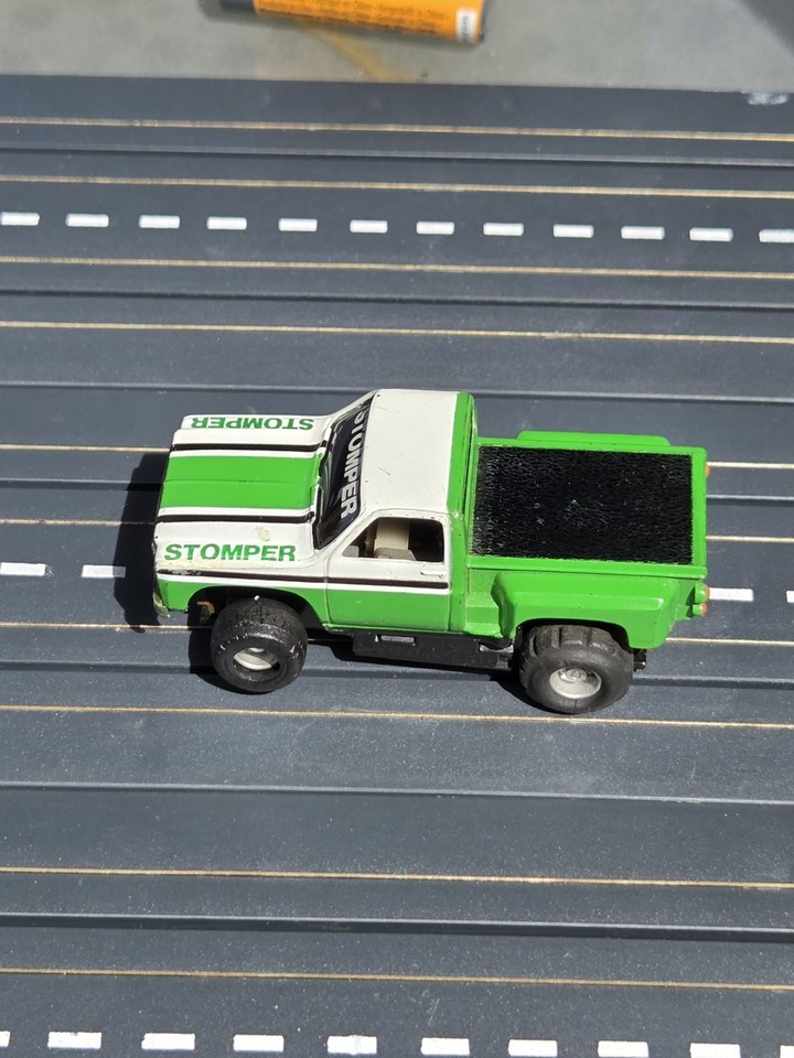 TYCO US-1 4X4 STOMPER TRUCK HO SLOT CAR GREEN RUNS GREAT | eBay