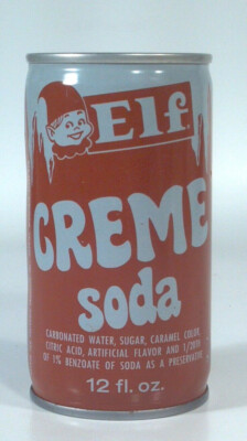 Vintage Elf Creme Cream Soda Pop Can Crimped Steel Hopkins MN | eBay