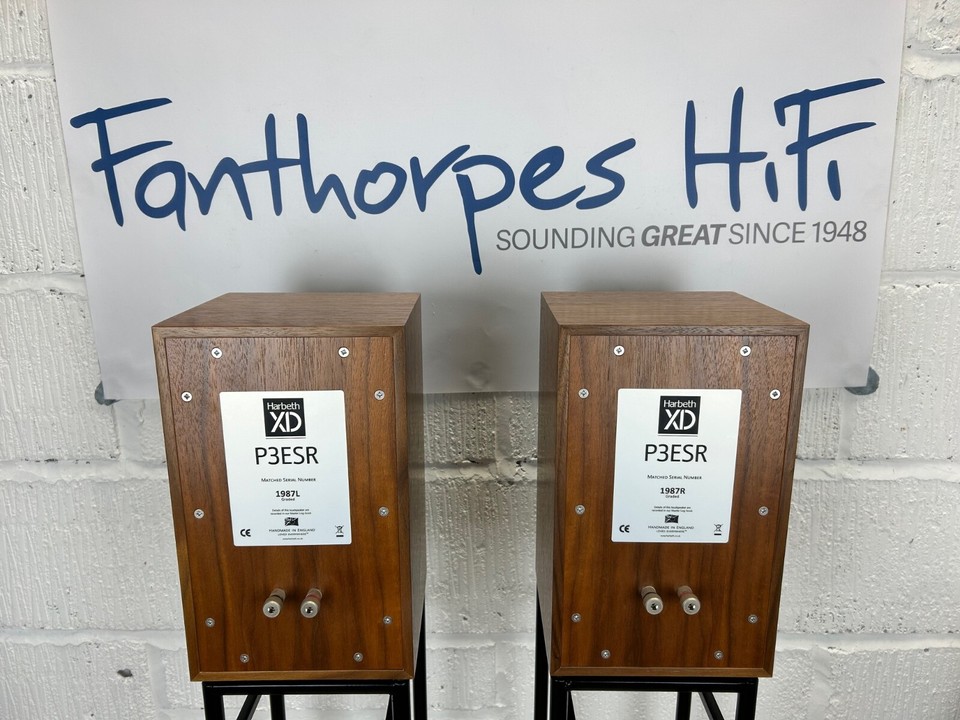 Harbeth P3ESR XD Standmount Speakers w/ Harbeth Stands - Walnut ...