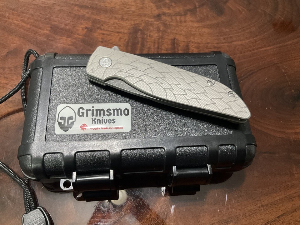 Grimsmo Knives Rask Dragon Scale Handles RWL34 Blade Steel | eBay