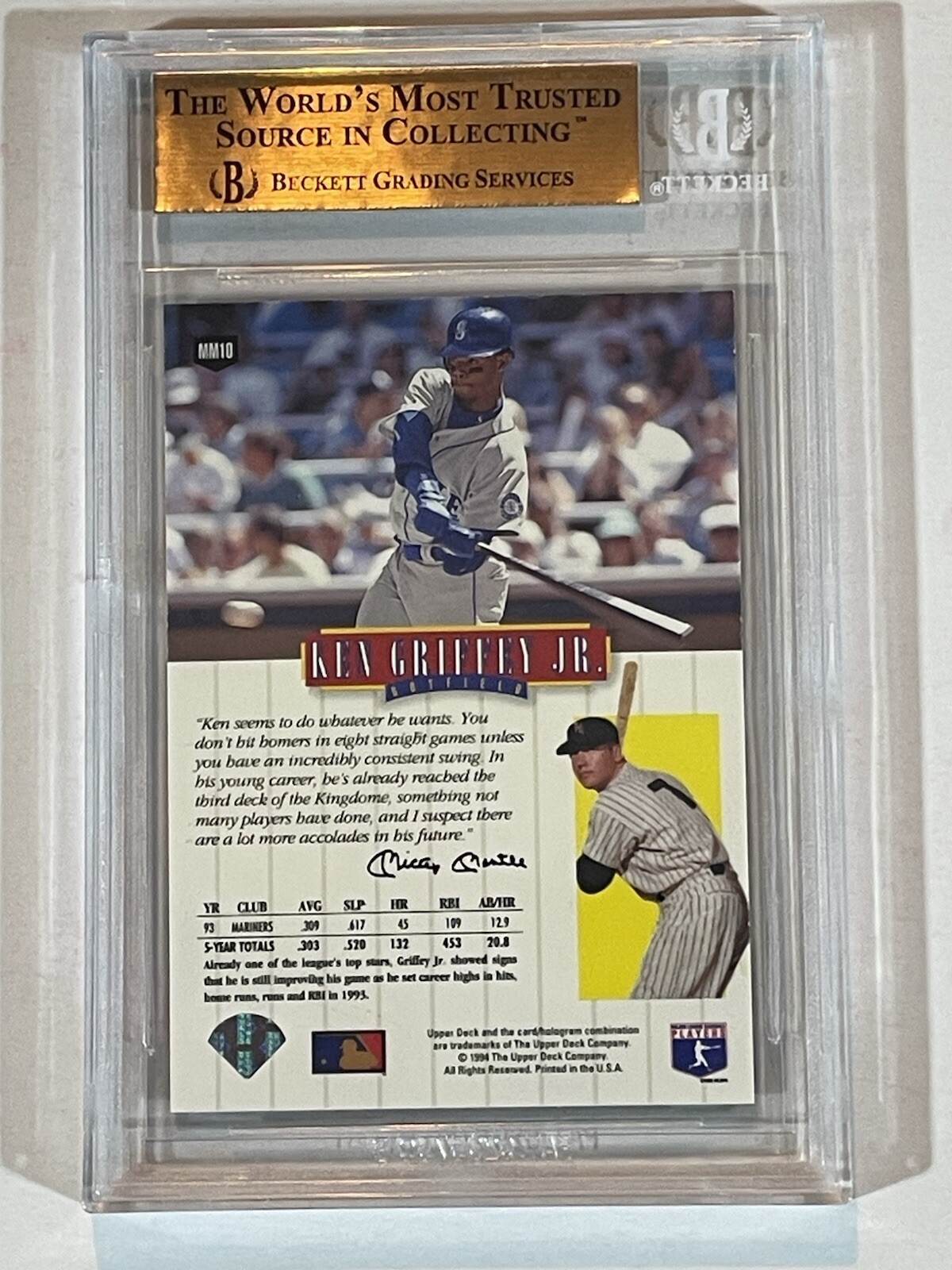 1994 Upper Deck - Mickey Mantle's Long Shots Ken Griffey Jr #MM10 ...