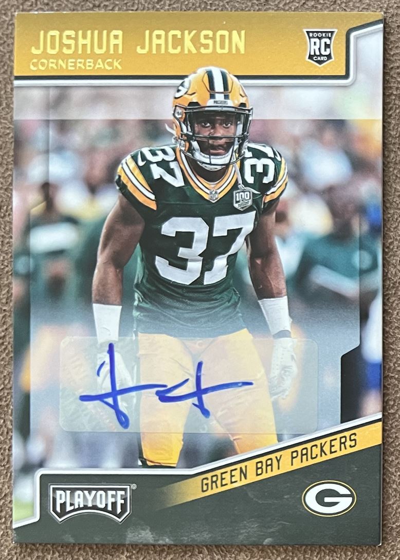 2018 Panini Playoff Autograph Joshua Jackson Rookie Green Bay Packers ...