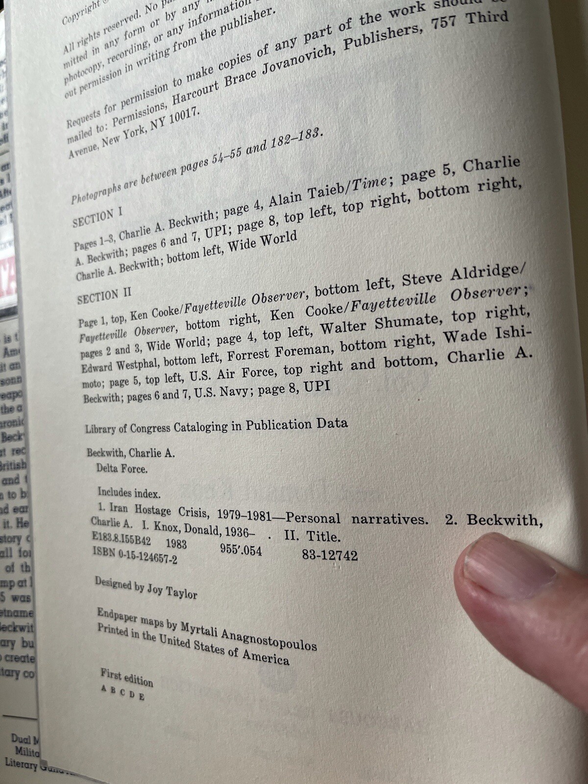 Delta Force Charlie Beckwith Rare Hand Signed Book | eBay UK