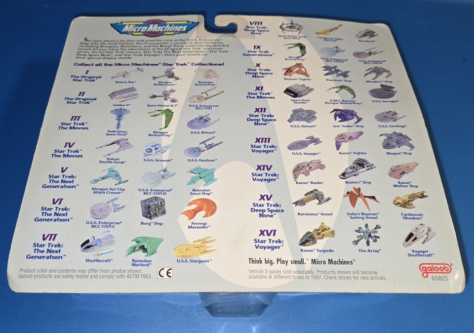 STAR TREK MICRO MACHINES 16 XVI ARRAY, KAZON TORPEDO, VOYAGER SHUTTLE ...
