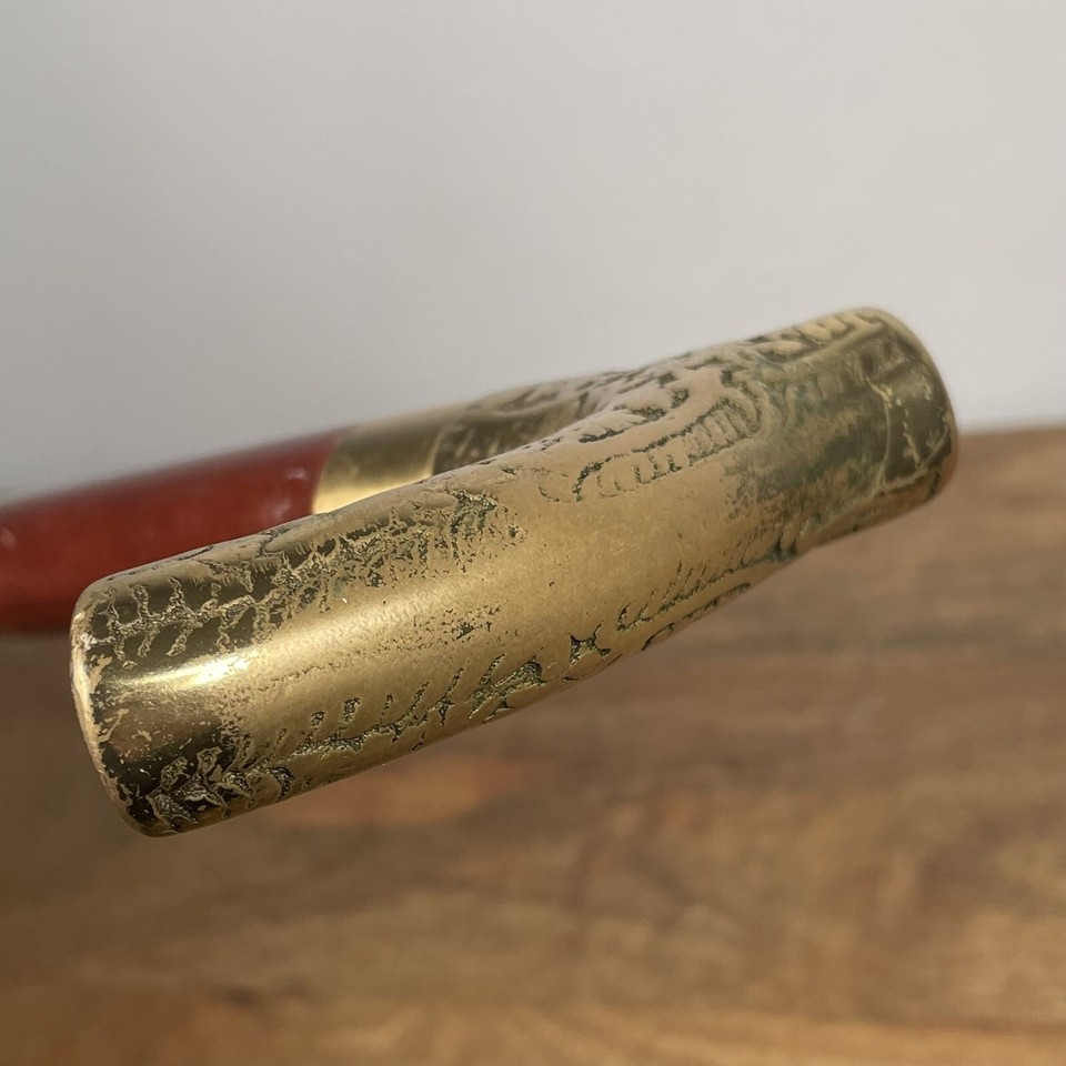 Vintage Walking Stick Brass Handle Wooden Cane Assist Victorian Style ...