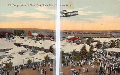 SYRACUSE New York postcard US USA biplane at State Fair | eBay