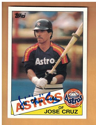 Jose Cruz AUTOGRAPHED 1985 TOPPS JUMBO 5X7 BASEBALL CARD Signed HOUSTON ...