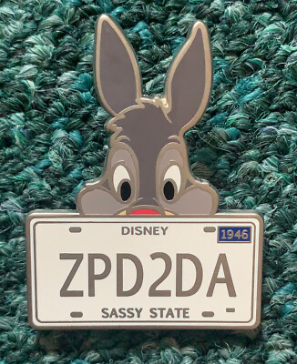 DISNEY PIN BRER RABBIT LICENSE PLATE ZPD2DA SPLASH MOUNTAIN ATTRACTION ...