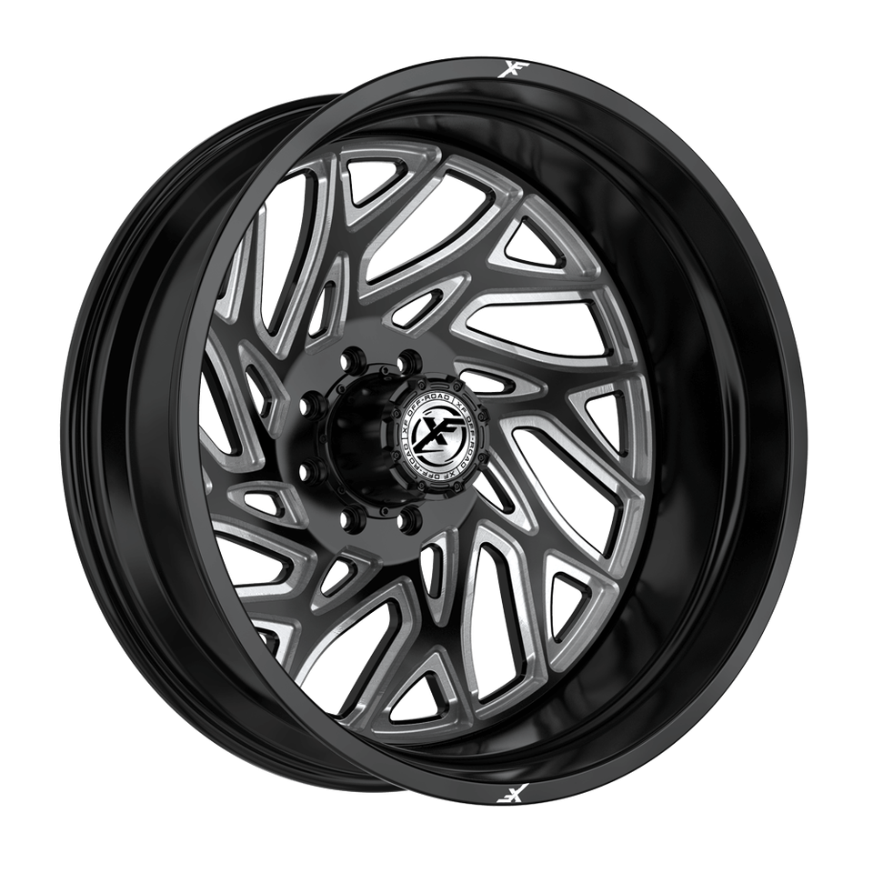 (Set-6) XF Off-Road XF-229 Dually 22x8.25 8x210 110mm Black Milled ...