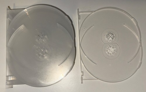 7 Clear Replacement Double DVD Inlay Trays For DVD Cases Two Disc Tray ...
