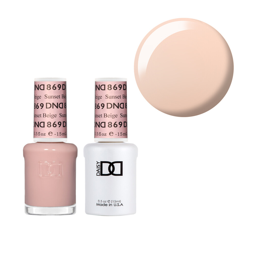 DND 869 Sunset Beige - DND Collection Nail Gel & Lacquer Polish Duo ...