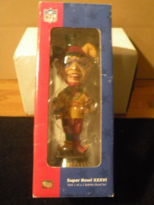 FOREVER COLLECTIBLE NFL SUPERBOWL XXXVI BOBBLEHEAD 2002 JESTER # 1 OF 2 ...