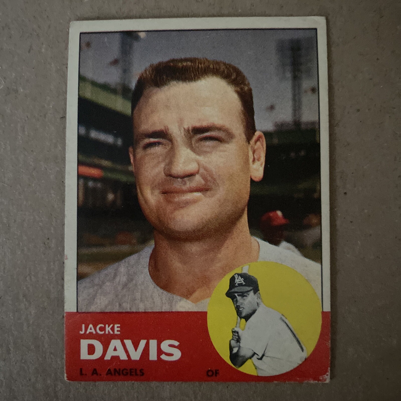 1963 Topps Baseball Jacke Davis Los Angeles Angels Card #117 | eBay