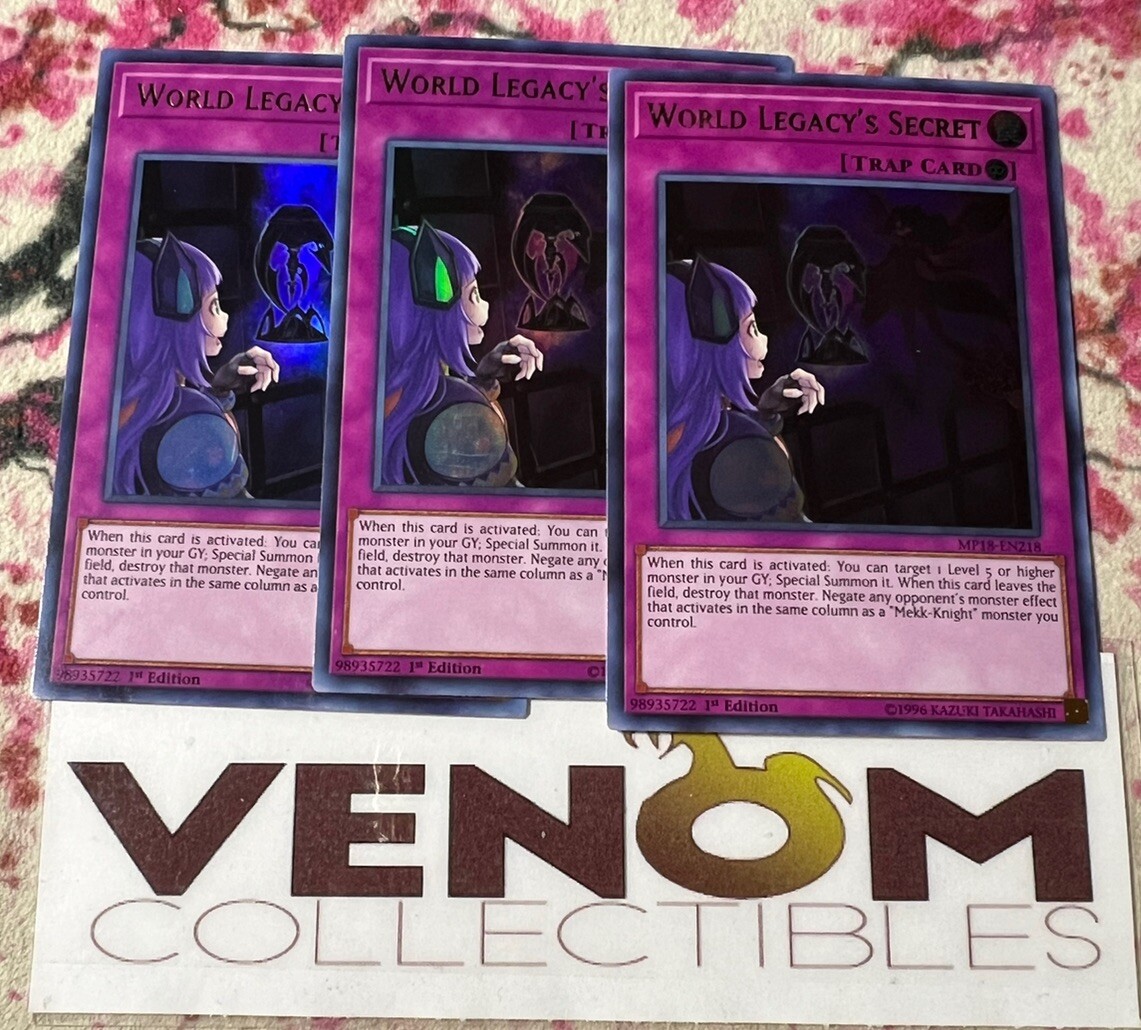 3x (M/NM) - World Legacy's Secret - MP18-EN218 - Ultra Rare - 1st ...