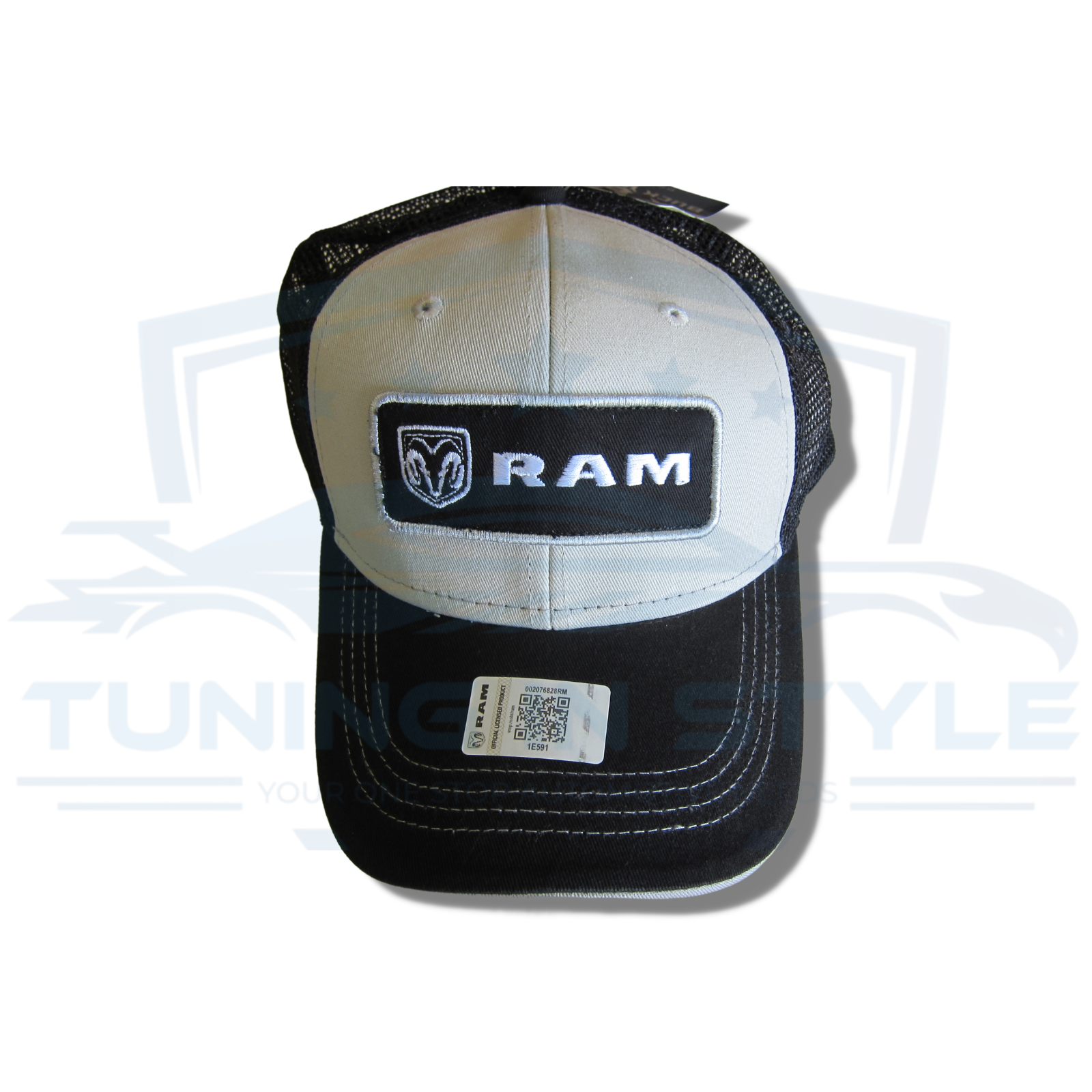 Retro RAM Head Emblem Embroidered Logo Baseball Cap Black Official ...