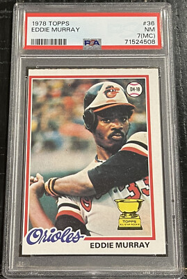 1978 Topps EDDIE MURRAY ROOKIE PSA 7 (oc) NM #36 Orioles ALL STAR RC ...