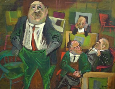 William Gropper Listed American Oil Canvas NYC Senate Political WPA ...