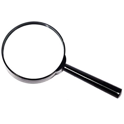 4" inch Large Handheld Magnifying Glass 3X Power REAL Glass Magnifier ...
