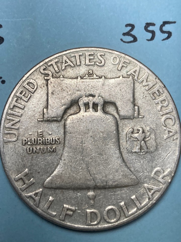 1951-S Franklin Half Dollar Circulated Coin, 90% Silver, #355 | eBay