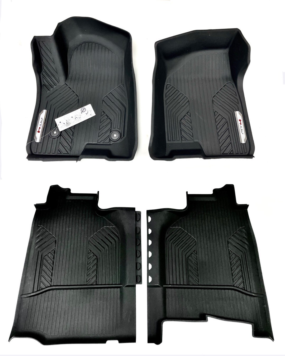 2019-2024 GMC Sierra AT4 Crew Cab Front & Rear Floor Liners Black ...