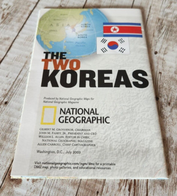 2003 National Geographic "The Two Koreas" Map Cartograph | eBay