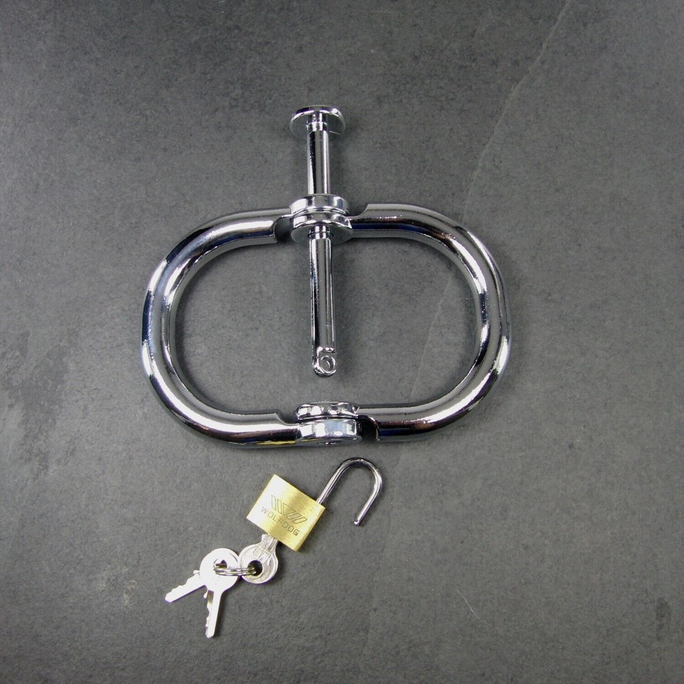 Stainless Steel Heavy Hand Iron Handcuffs with center hinge pin lock Size BDSM | eBay
