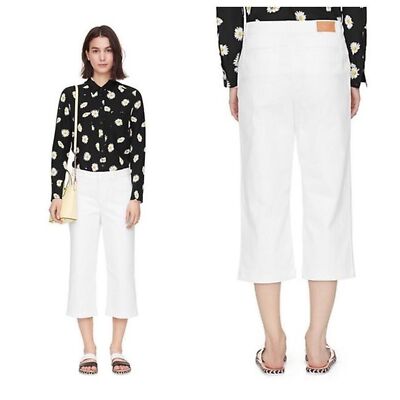 nwot // kate spade broom street wide leg capri culotte pants | eBay