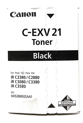 Canon C-Exv21bk 0452b002 Original Black C2880/IR C3380/IR C2380i/C3080 ...