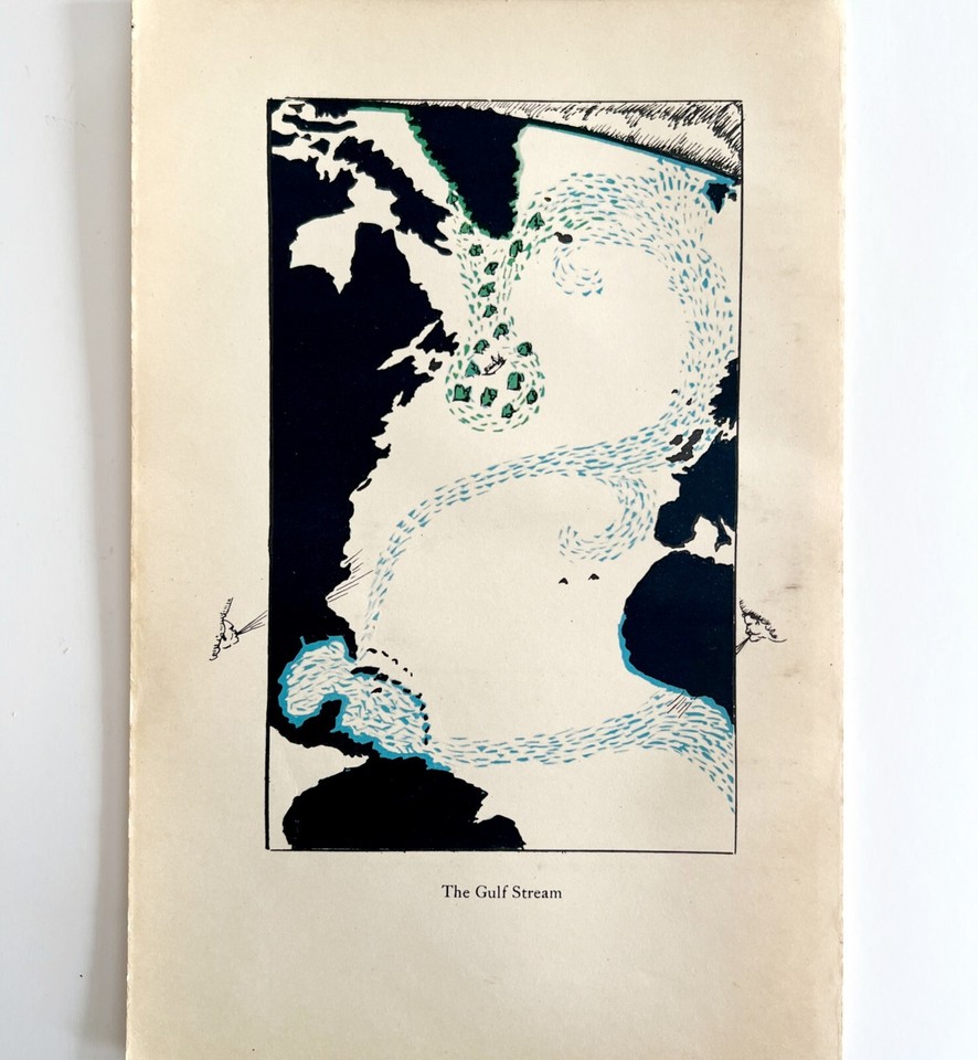 1932 Gulf Stream Van Loon Interpretive Art Print Lithograph Antique ...