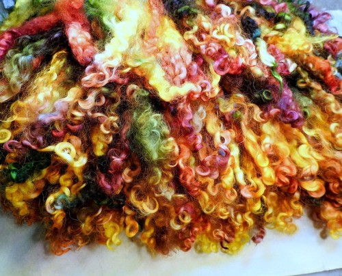 Teeswater Wool Locks Separated Dyed Spinning, Doll Hair, Felting 1oz ...