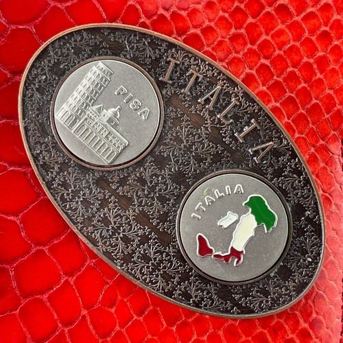 ITALY🇮🇹METAL FRIDGE MAGNET LEANING TOWER OF PISA AND MAP TOURISTIC ...