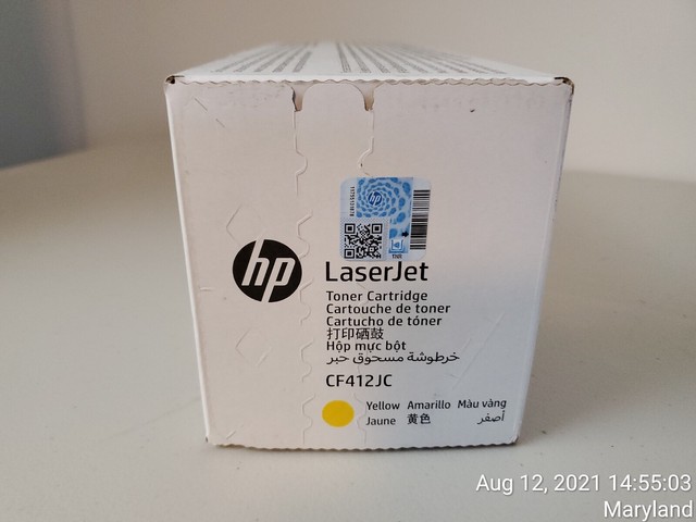 Genuine OEM HP CF412JC Cf412-00909 Contract Yellow Toner Cartridge MFP ...