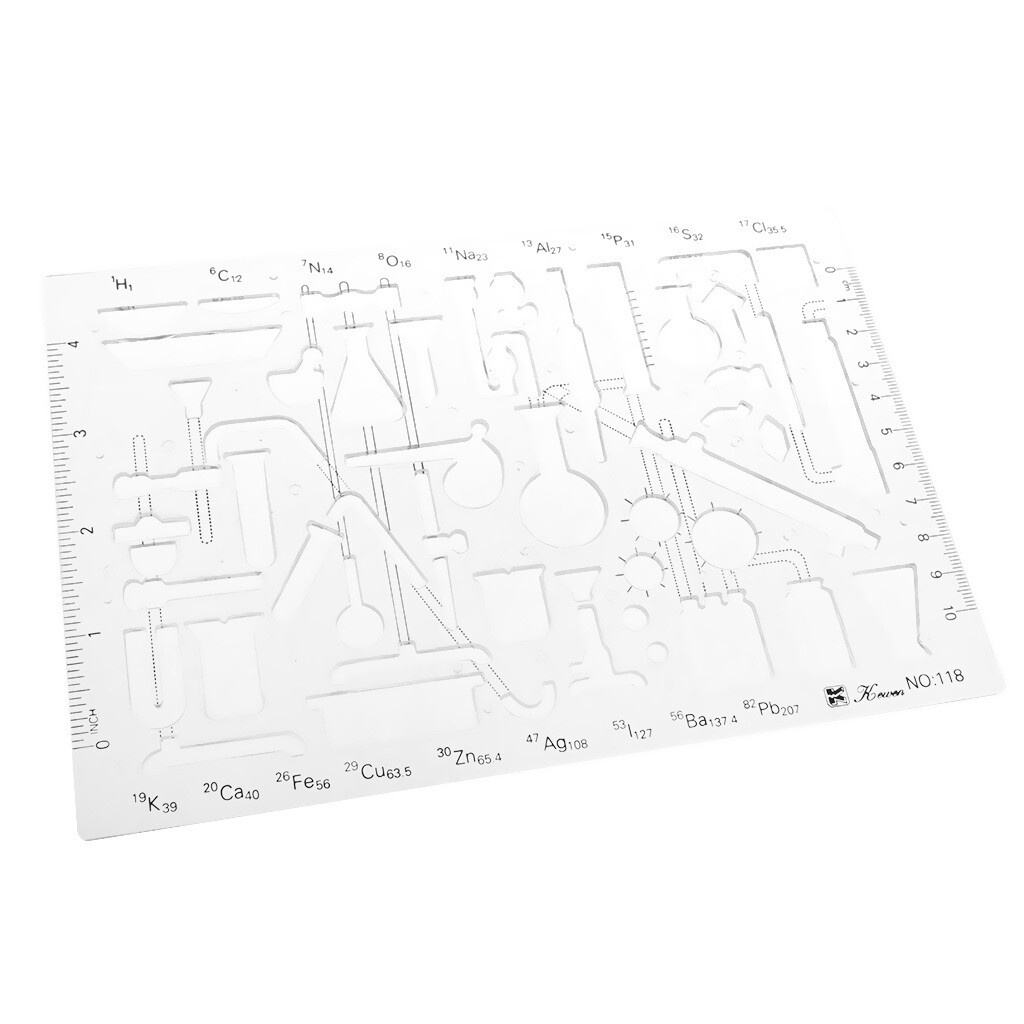 Chemistry Science Symbols Drawing Template Stencil Drafting Tools | eBay