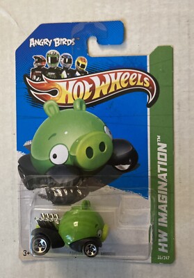 Hot Wheels Angry Birds Minion (Green Pig) Car HW IMAGINATION 35/247 E42 ...