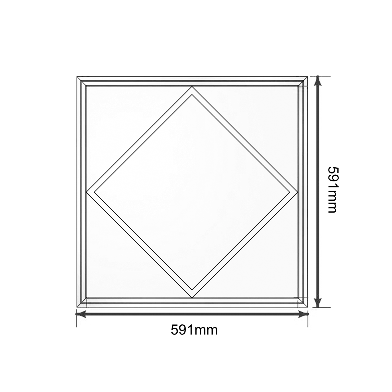 60W LED Diamond Lattice Panel Frame Border Edge Lights For 2x2 ...