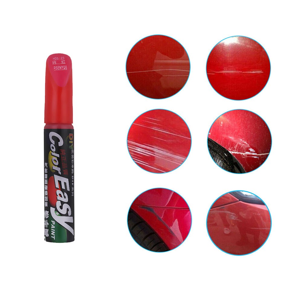 Red Car Paint Repair Pen Scratch Remover Touch Up Clear Coat Applicator ...
