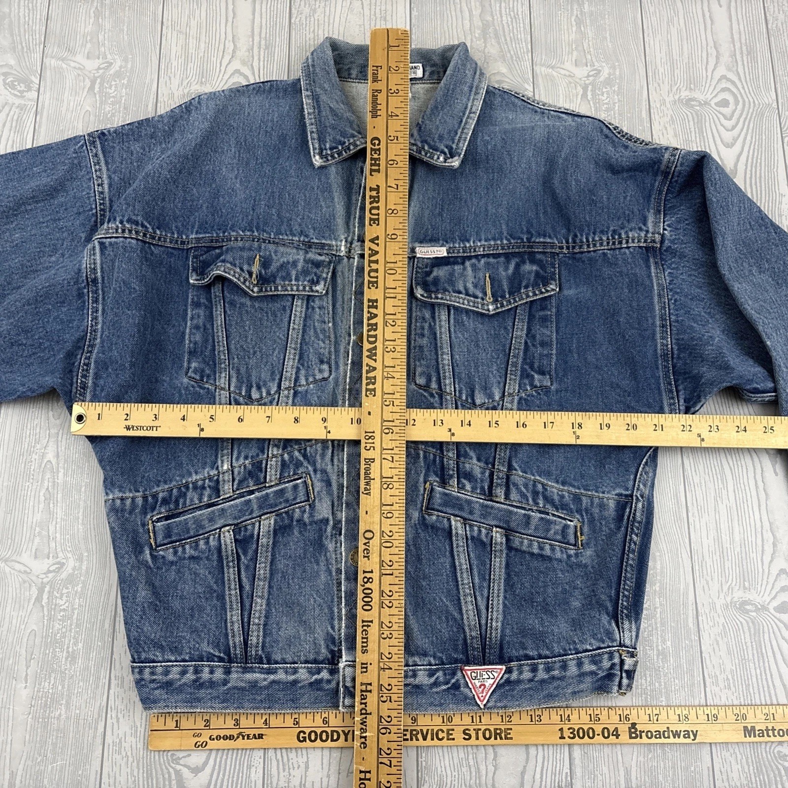 Vintage 80's Guess Georges Marciano Men's Denim Jean Jacket Size Small ...