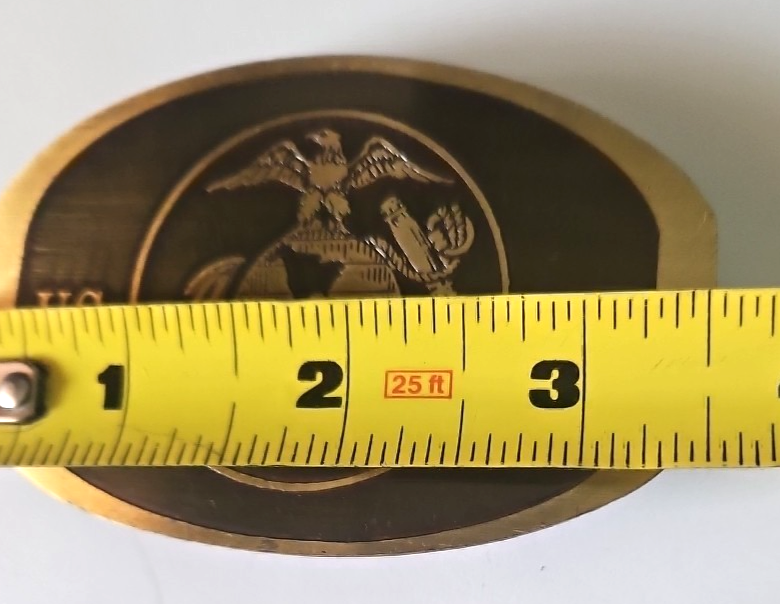 USMC Belt Buckle Metal Arts D.C. Eagle Globe Anchor Brass Tone Military ...