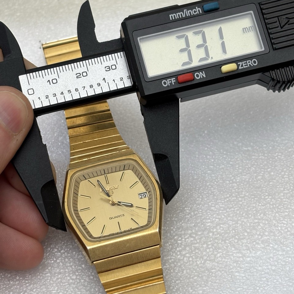 Neo-Vintage Pulsar By Seiko Y147-5019 Gold Tone Men's Watch 1980s ...