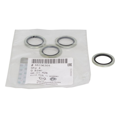 4x ORIGINAL Opel Dichtring Ölablassschraube ASTRA 1.6 / 1.9 / 2.0 CDTI ...