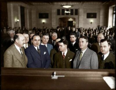 Al Capone in court colorized vintage photo reproduction 017 | eBay