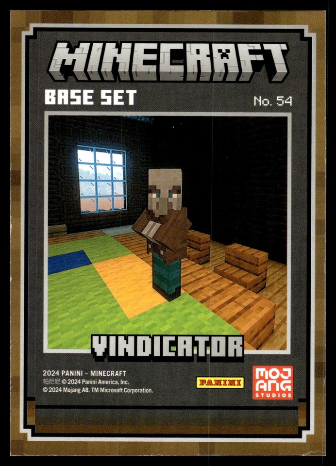 2024 Panini Minecraft #54 Vindicator Base Set | eBay