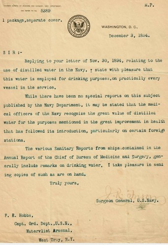 "Surgeon General" James Rufus Tryon Signed Document Dated 1894 JG ...