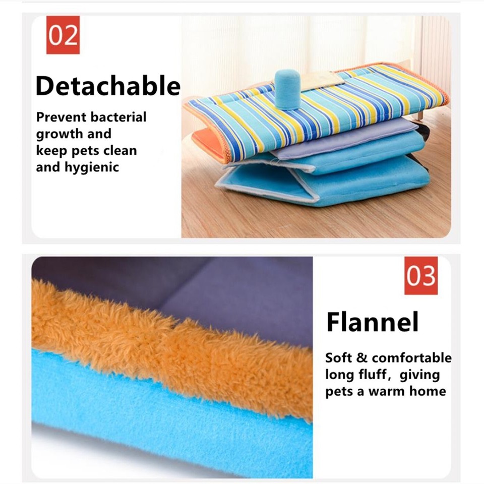 Dog Cat House Kennel Insulation Soft Dog Cat Bed Plush Cat Puppy Cave ...