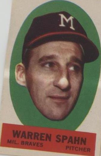 1963 Topps - Peel-Offs Warren Spahn Peeling Directions for sale online ...