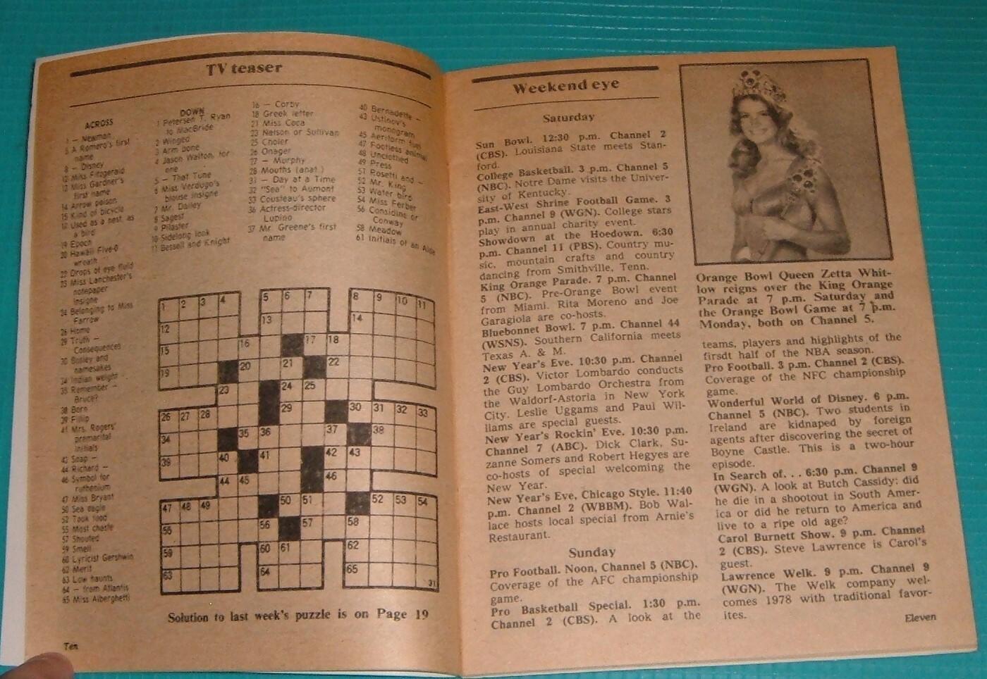 CHICAGO TV NEWS GUIDE~DICK VAN PATTEN WMAQ NEWS MIKE JACKSON~ZETTA ...